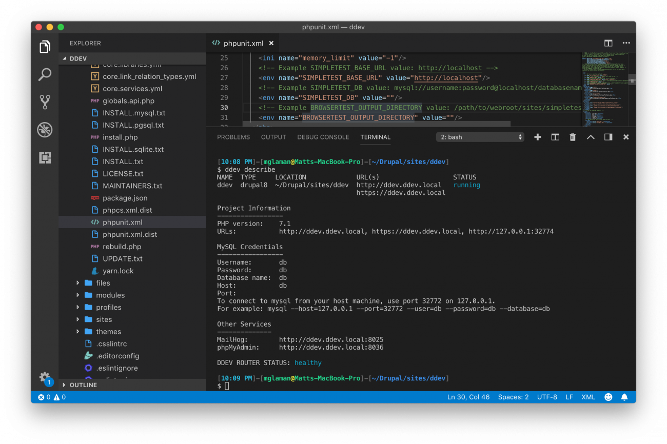 Running Drupal's PHPUnit test suites on DDEV Running Drupal's PHPUnit test suites on DDEV