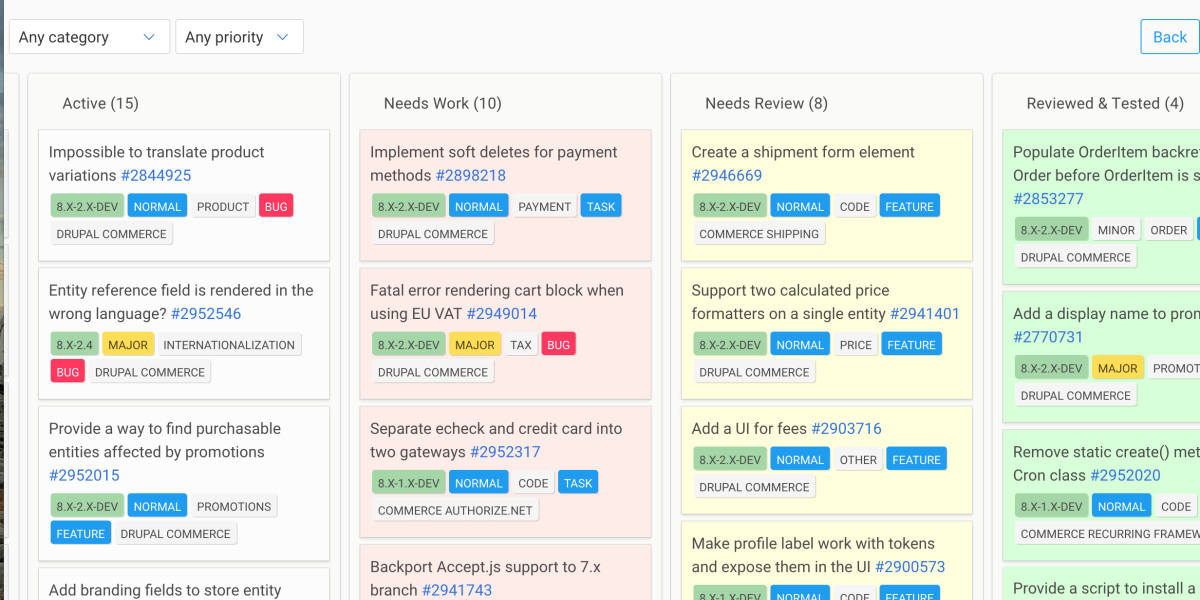 ContribKanbanNG: Drupal 8 as a progressively decoupled application